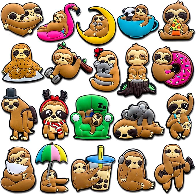 Sloth Croc Charms – Sugar Rush Neath