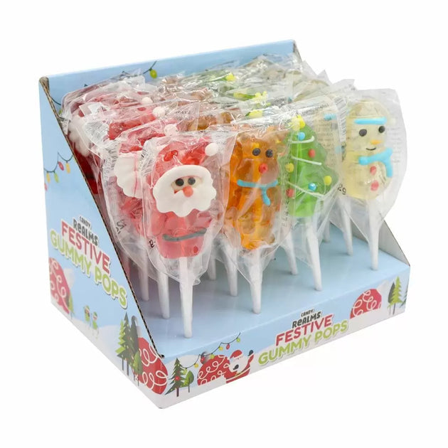 Candy Realms Festive Gummy Pops 22g – Sugar Rush Neath