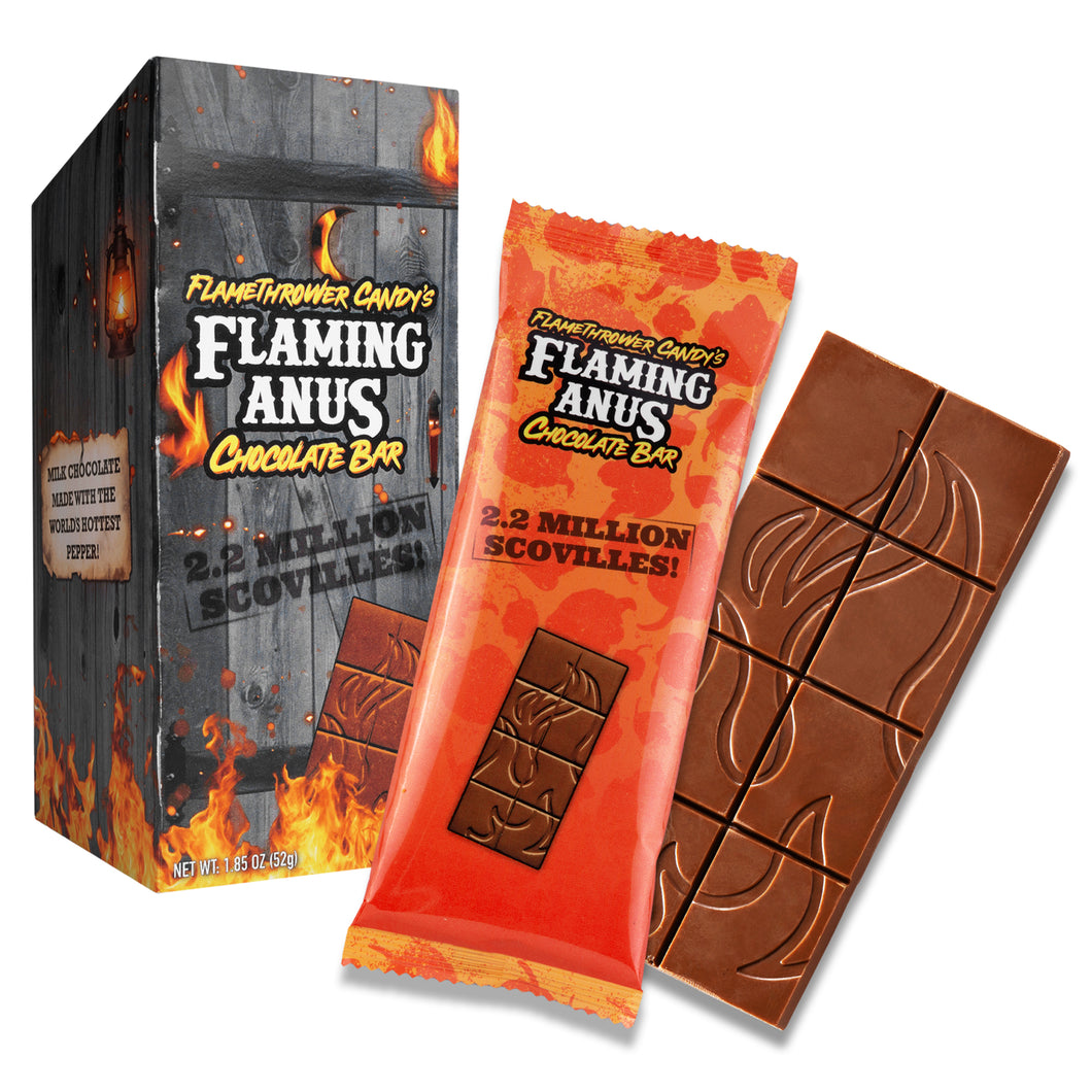 Flamethrower Candys Flaming Anus Chocolate Bar 52g – Sugar Rush Neath